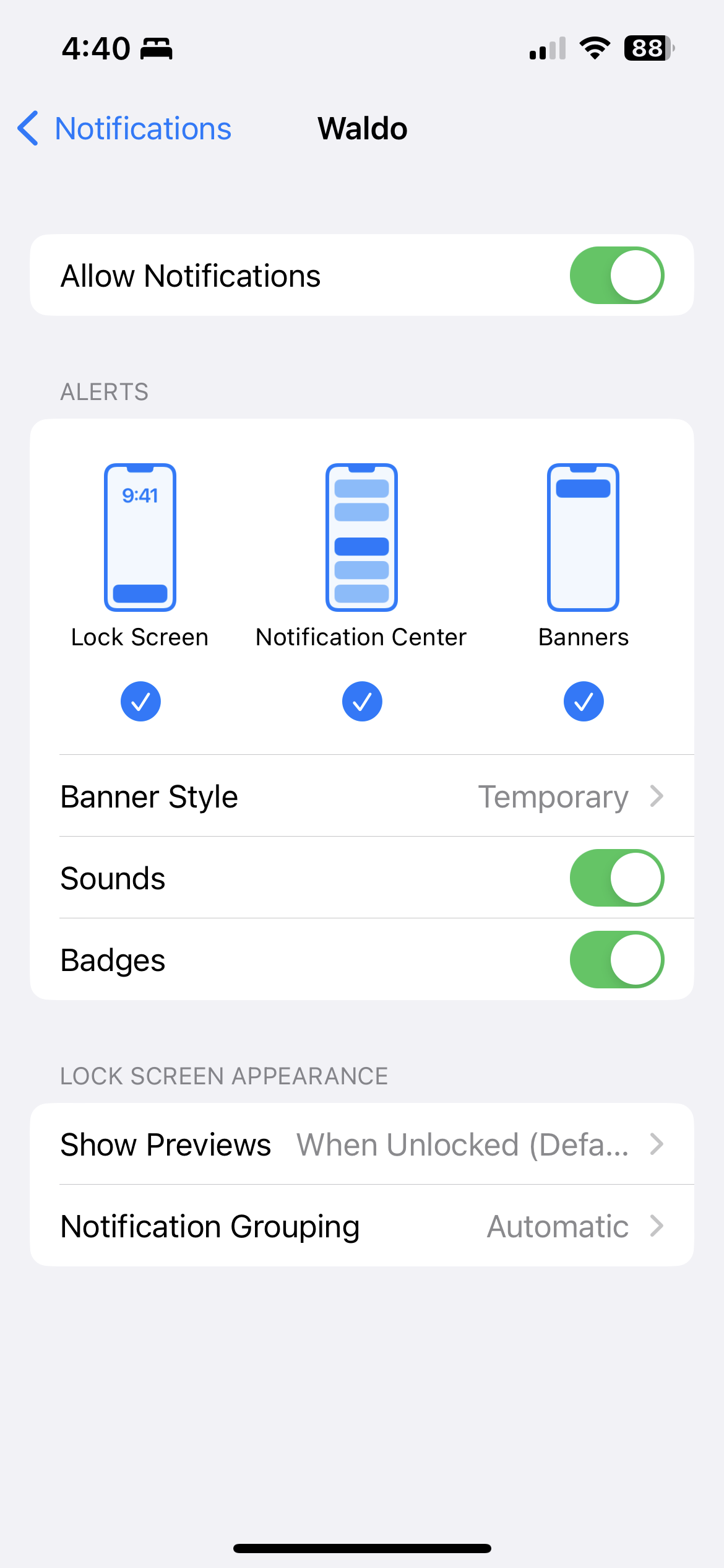 How can I switch from Push Notifications to Text Message Notifications?